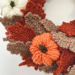 Autumnal Pumpkin Squash Wreath Knitting Pattern - Etsy