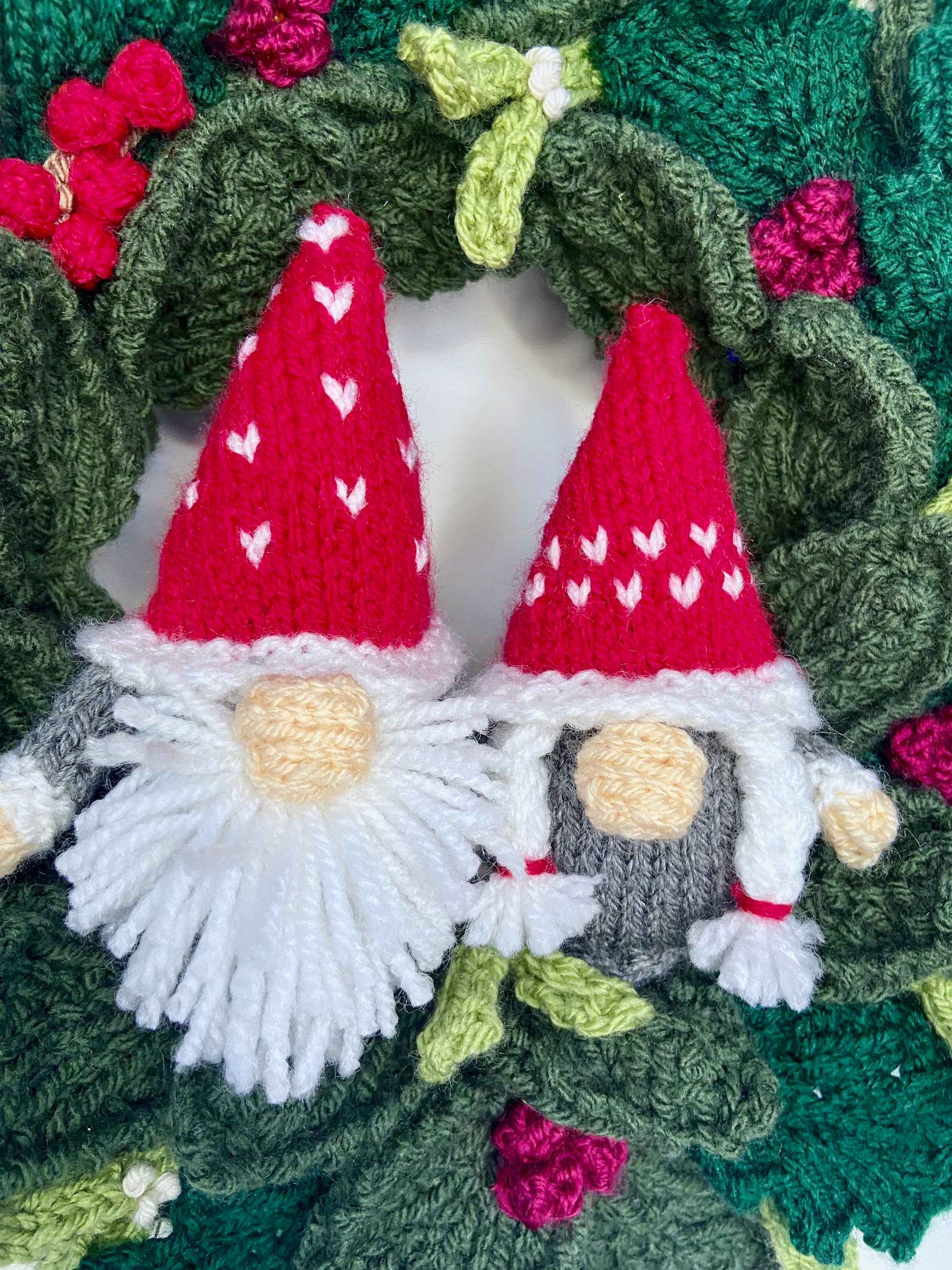 Christmas Gnome Gonk Wreath Knitting Pattern - Etsy UK
