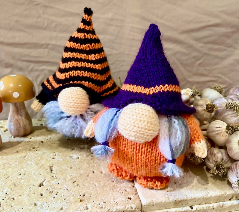 Halloween Gonks Gnomes Knitting Pattern Soft Toy Ornament - Etsy