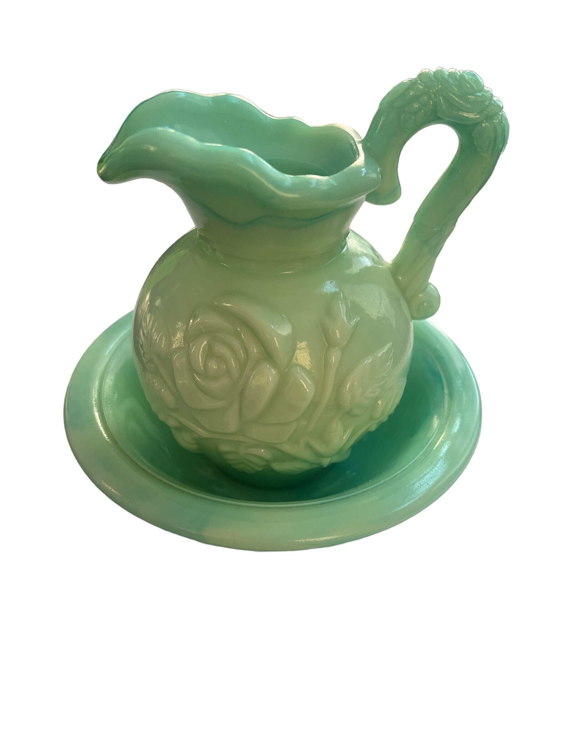 Vintage Avon Jadeite Bath Oil Pitcher - Etsy