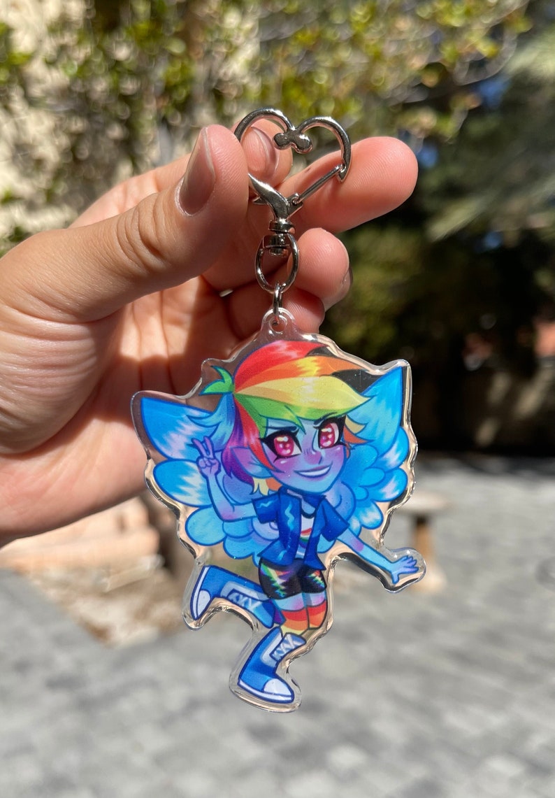 Rainbow Dash My Little Pony Keychain - Etsy