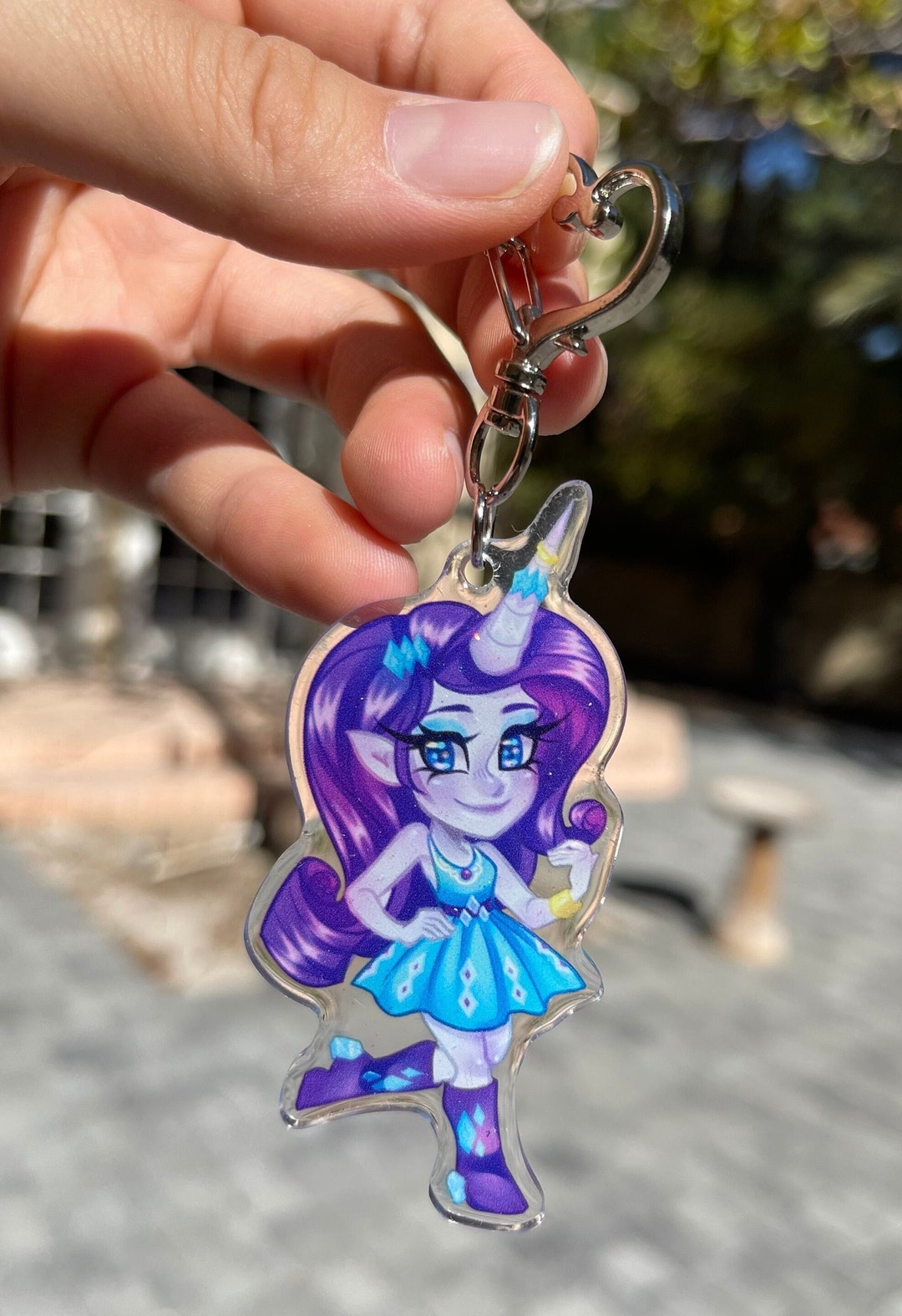 Rarity My Little Pony Keychain - Etsy