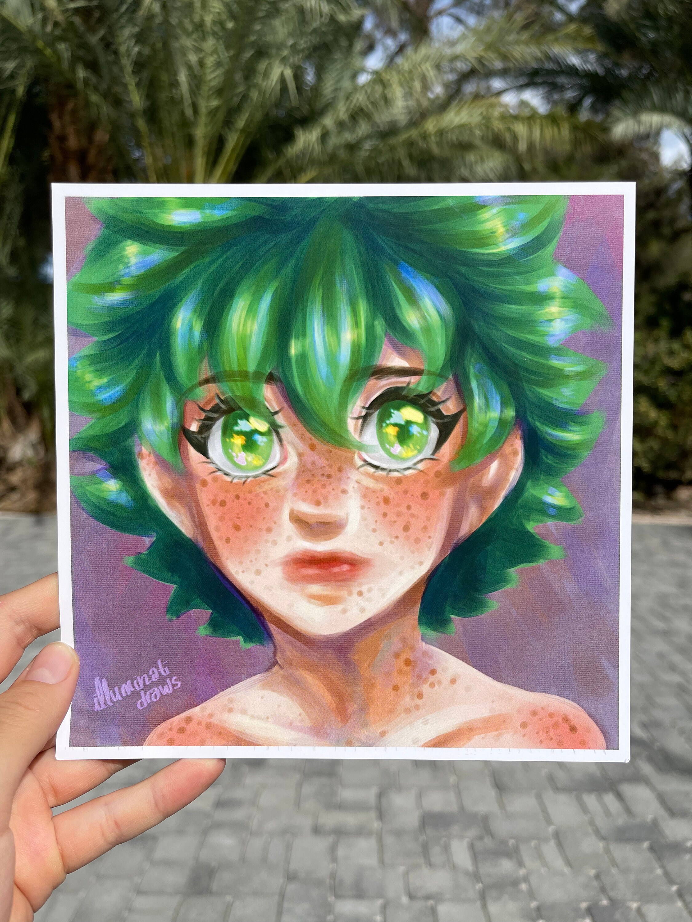 Deku/midoriya Izuku Headshot Painting Print - Etsy