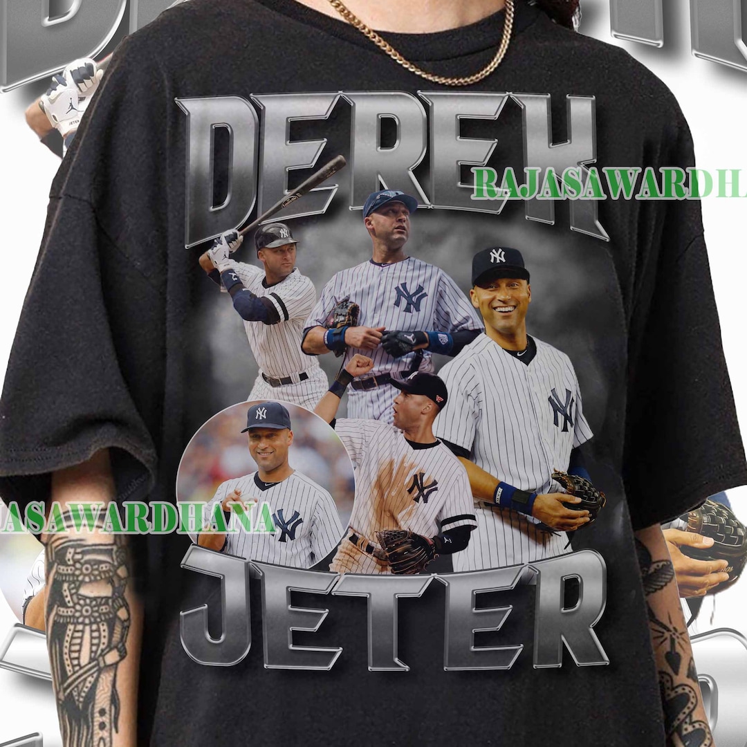 Limited Derek Jeter 90s Vintage Bootleg Style Baseball T-shirt - Etsy