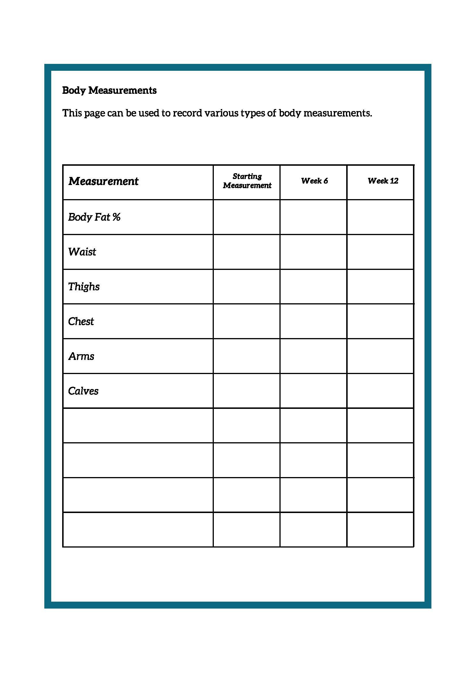 My Training Tracker | Digital Downloadable 12 Week Gym Tracker With ...
