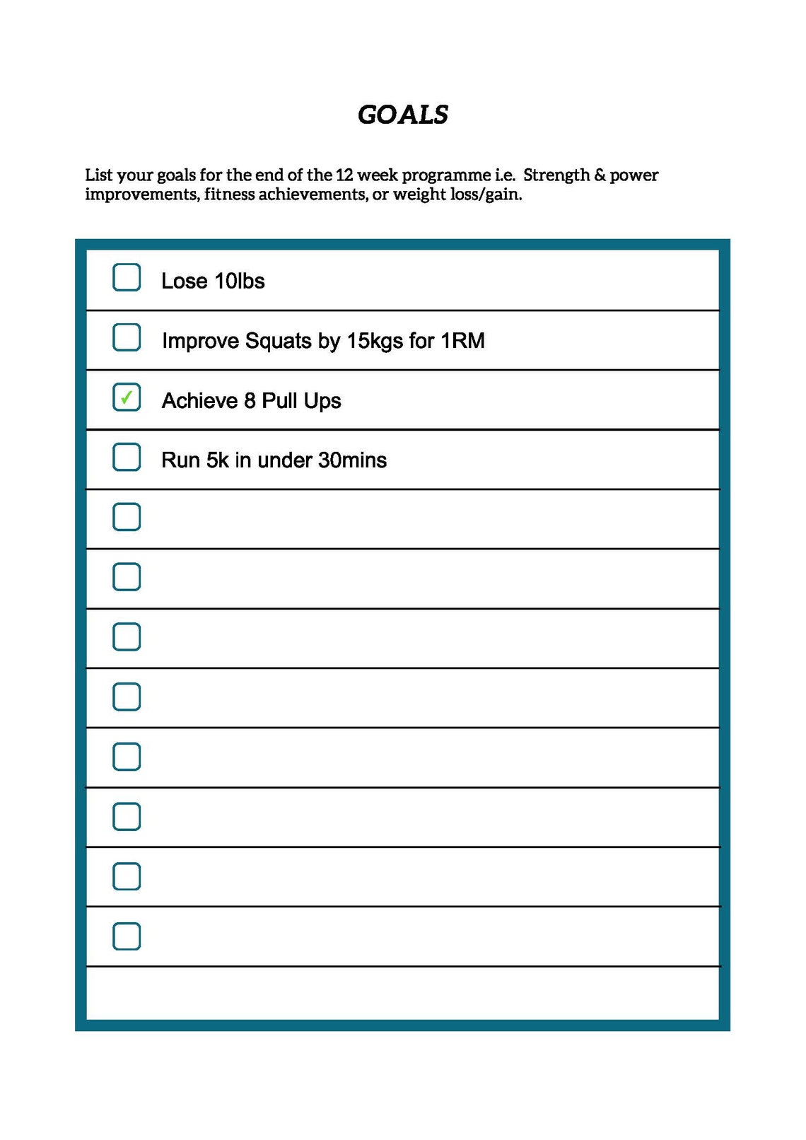 My Training Tracker | Digital Downloadable 12 Week Gym Tracker With ...