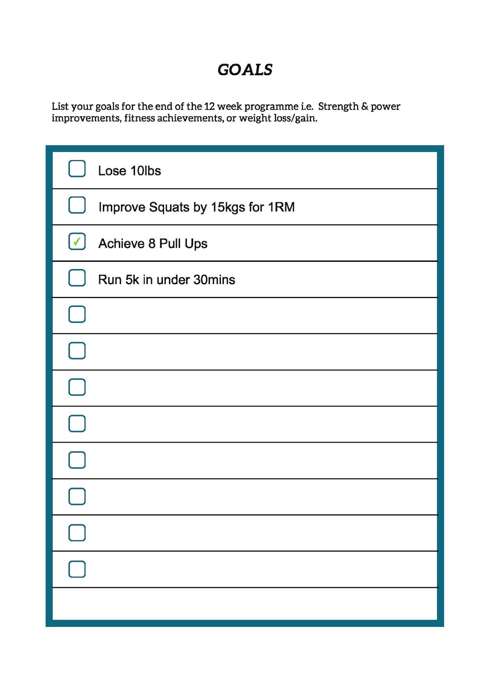 My Training Tracker | Digital Downloadable 12 Week Gym Tracker With ...