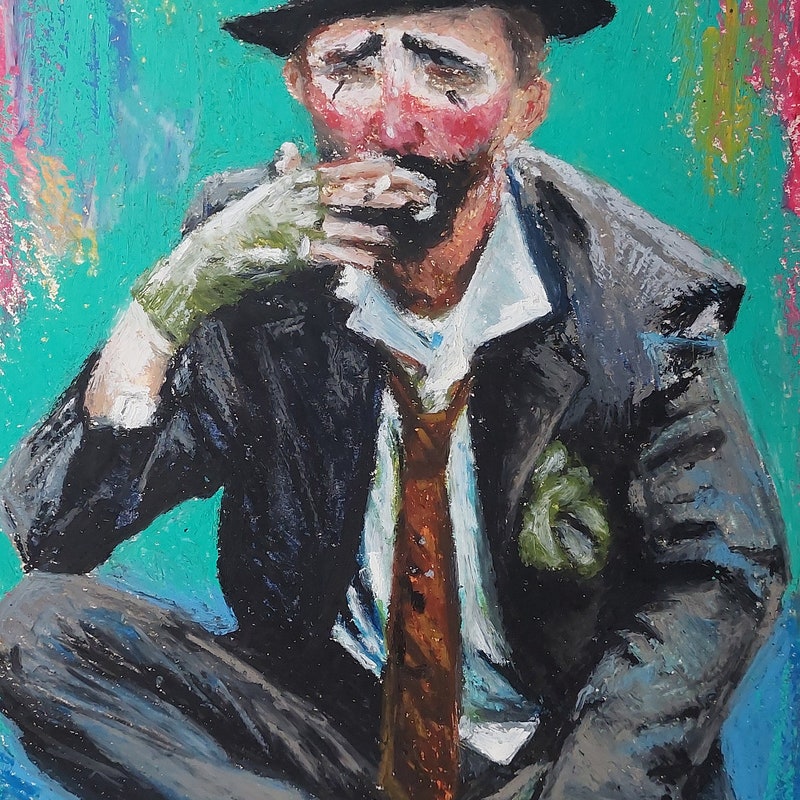 Oil Pastel Drawing - Etsy