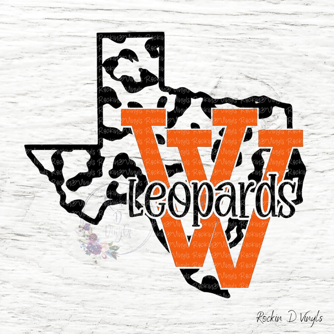 Customizable | Leopard Texas | Van Vleck | Leopards | School Spirit ...