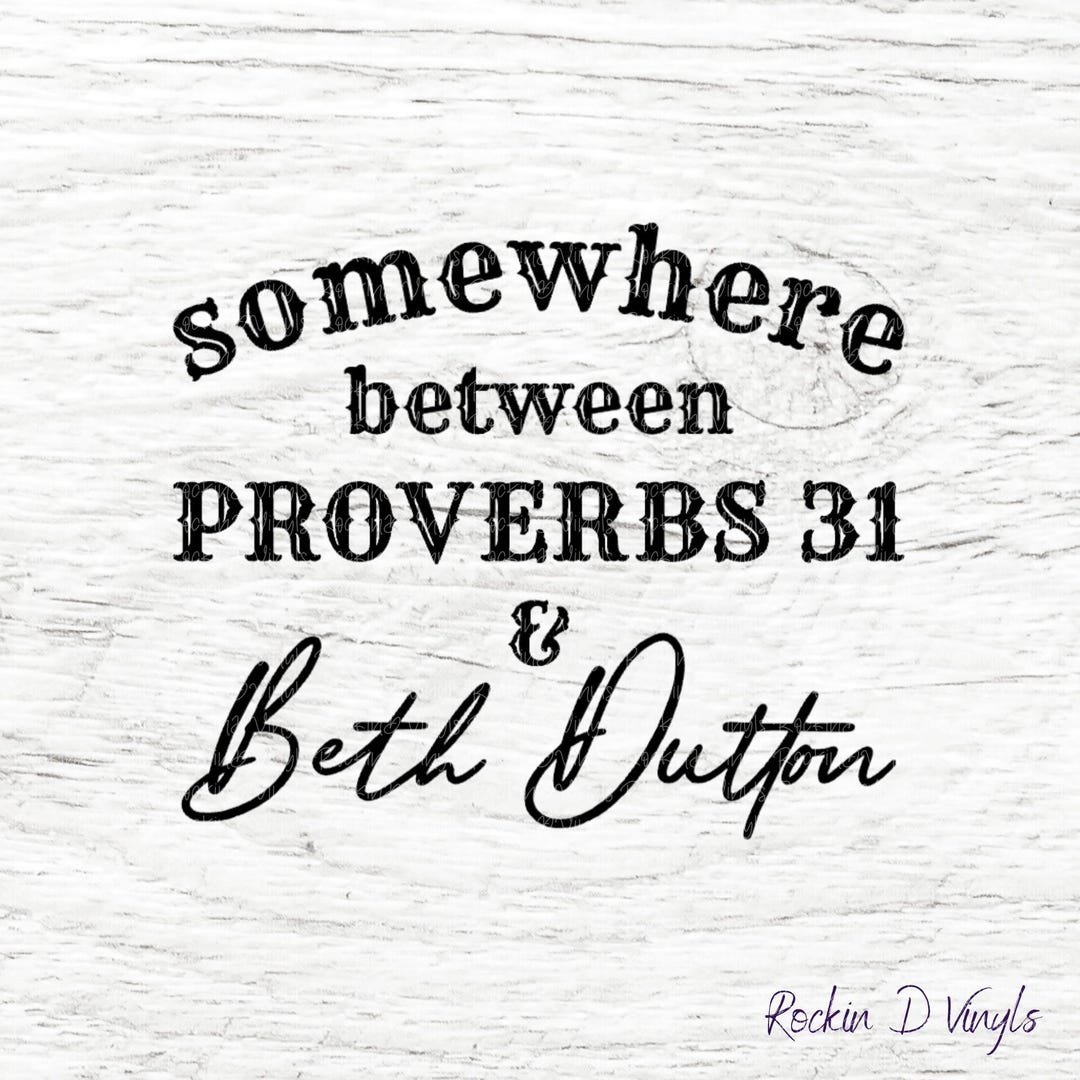 Beth Dutton and Proverbs Yellowstone Vinyl Decal Dutton Ranch Cup Decal ...