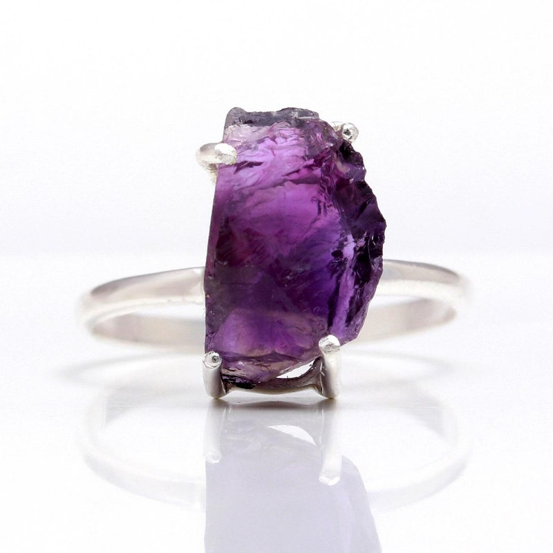 Rough Gemstone Ring - Etsy