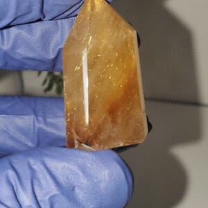 Golden Rutile Tower Rutilated Quartz Crystal Gemstone Point 18g - Etsy