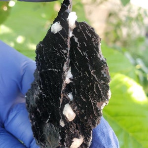 Black Rice Calcite Specimen Unique and Beautiful Stellar Beam Calcite ...