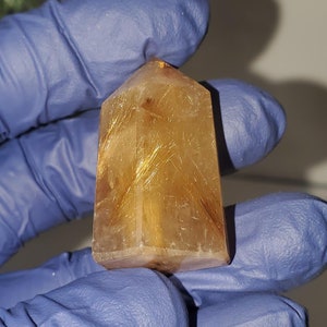 Golden Rutile Tower Rutilated Quartz Crystal Gemstone Point 18g - Etsy