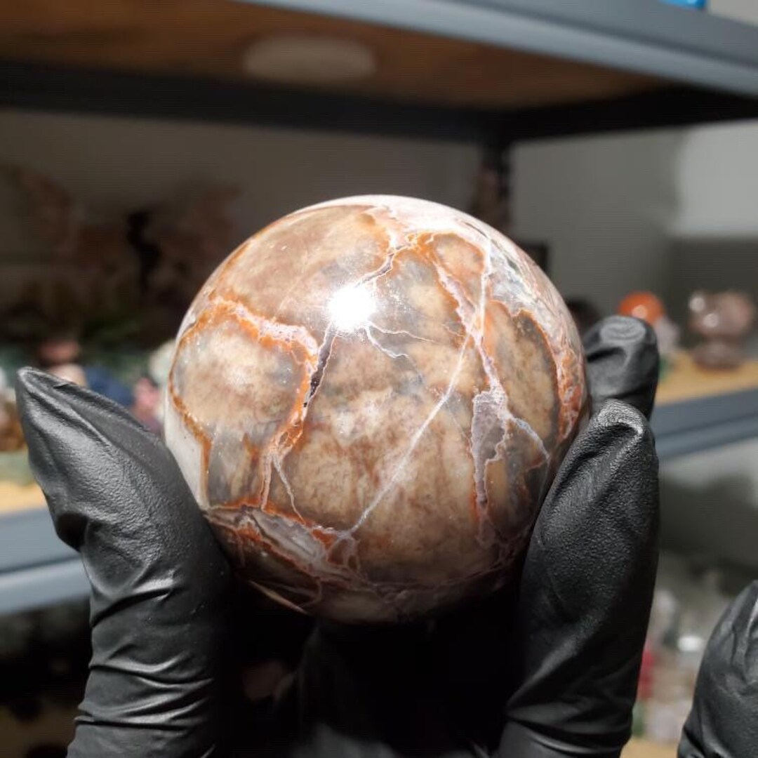 Money Agate Sphere , Wealth and Prosperity Orb 63mm - Etsy