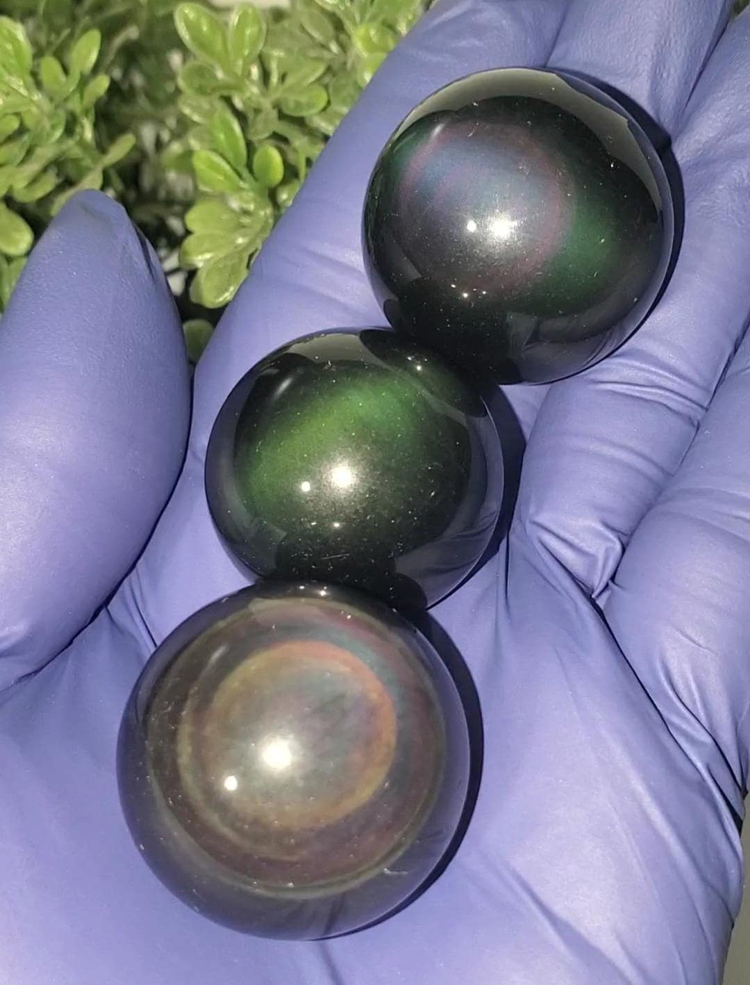 Rainbow Obsidian Spheres , Small Spheres , Round Palm Stones 1pc - Etsy