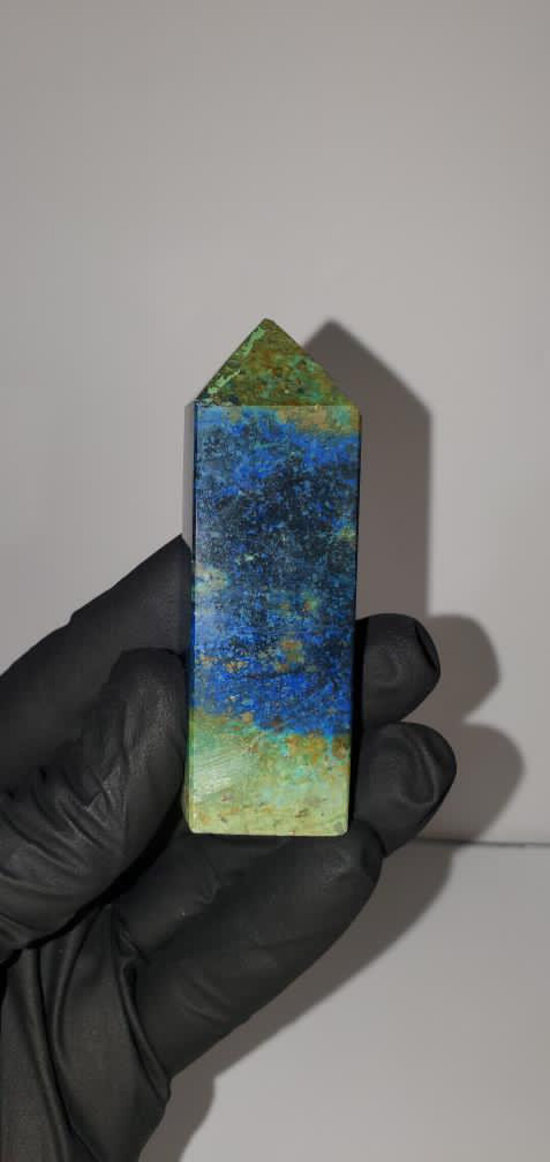 Azurite Tower Point Azurite Obelisk Healing Crystals Natural Azurite ...