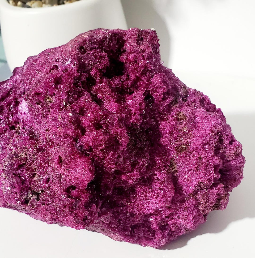 Ruby and Mica Freeform, Large UV Reactive Ruby, Sparkly Red Corundum ...