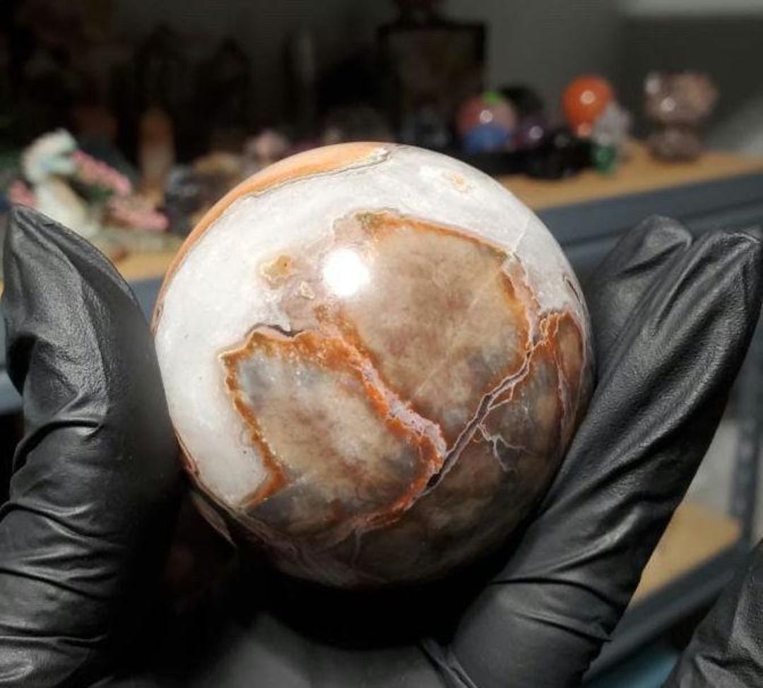 Money Agate Sphere, Wealth and Prosperity Orb 62.2mm - Etsy