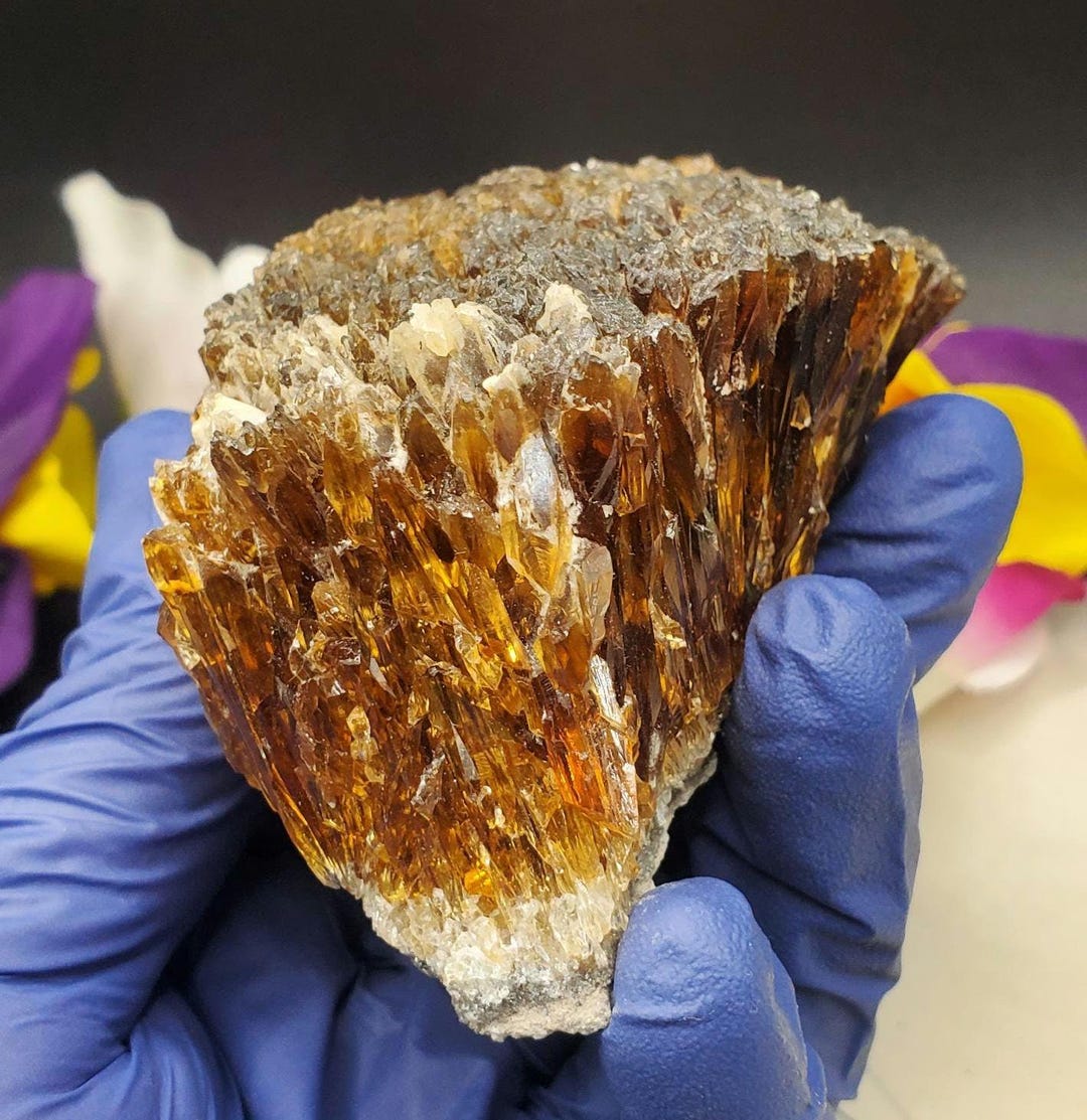 Raw Amber Calcite Specimen, Honey Calcite, Amber Calcite Cluster 236g ...