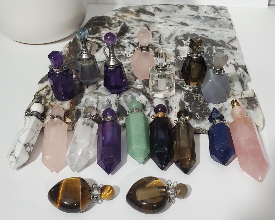 Mini Crystal Perfume Bottles 1pc, Tiny Perfume Pendant W/out Chain - Etsy