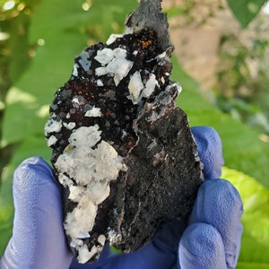 Black Rice Calcite Specimen Unique and Beautiful Stellar Beam Calcite ...