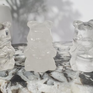 Clear Quartz Mini Pooh , Crystal Bear 30g - Etsy