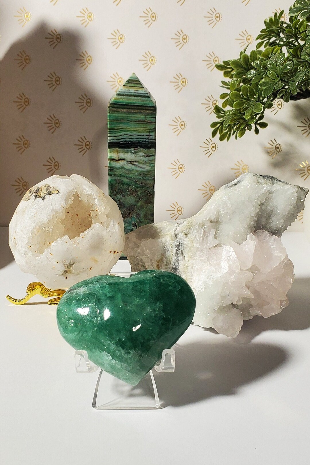 Clarity and Balance Set 5 PC Set, Crystal Cluster Set - Etsy