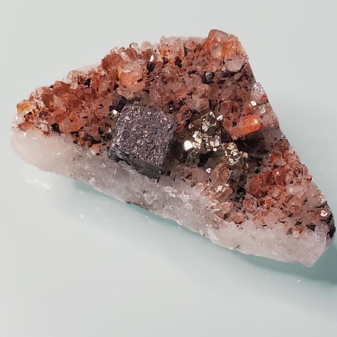Red Quartz , Mixed Copper & Pyrite Crystal Specimen,china 18g - Etsy