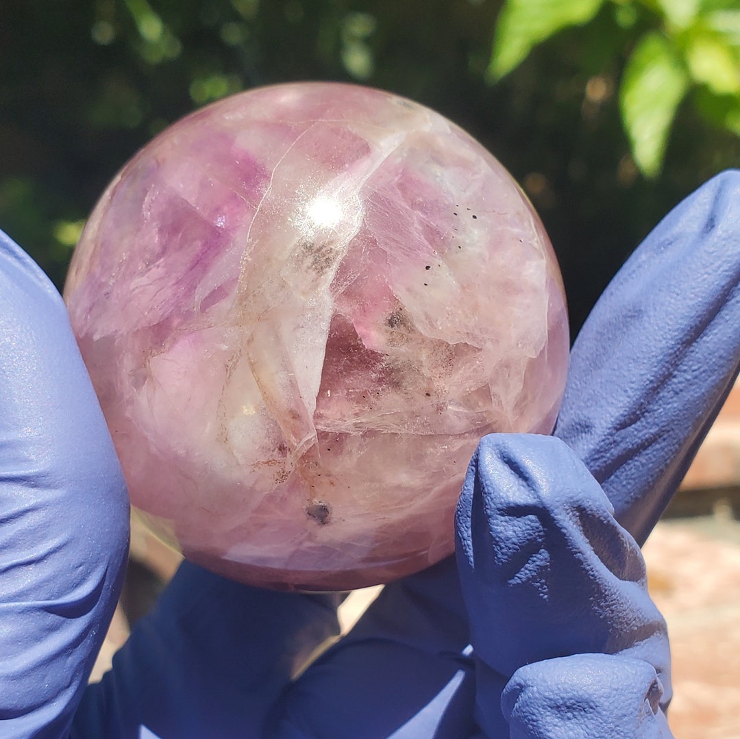 Purple Flourite With a Banding Smokey White Mixture Iron and Rainbow ...