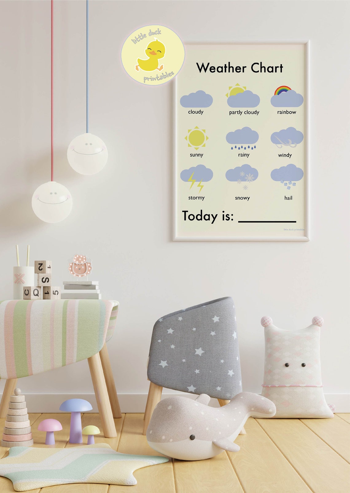 Weather Chart Printable Digital Download Teachers Prints - Etsy