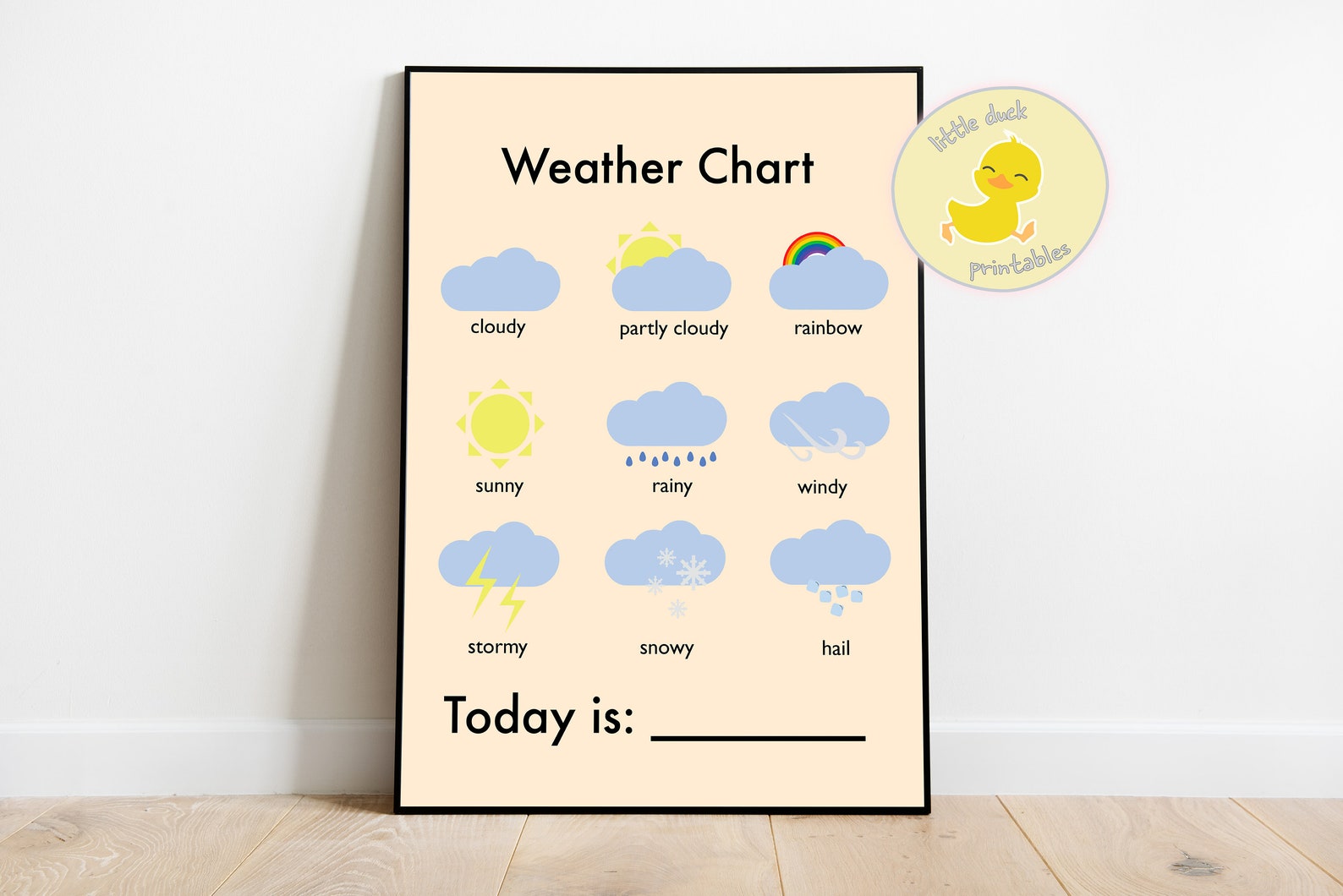 Weather Chart Printable Digital Download Teachers Prints - Etsy