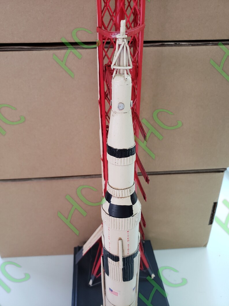 Handmade Tin Saturn V Rocket & Launch Pad Tinplate Model - Etsy