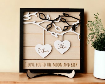 Custom Couple Wood Sign, Valentine's Day Decor, Anniversary Present ...