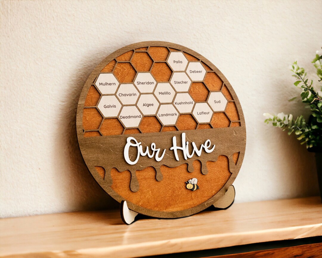 Bee Hive Family Tree, A Special Gift for Mom, Grandma, or Anyone Bee ...