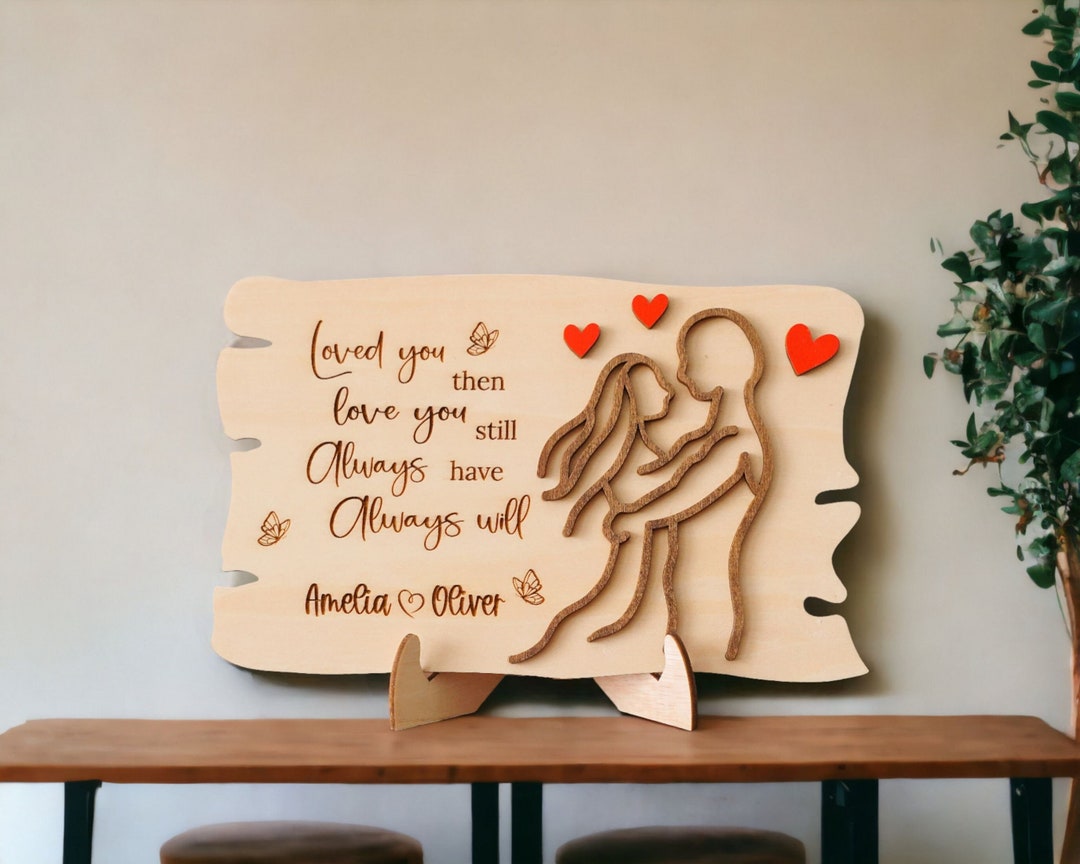 Valentine Couple Line Art, Valentines Decor, Shelf Sign, Couples Signs ...