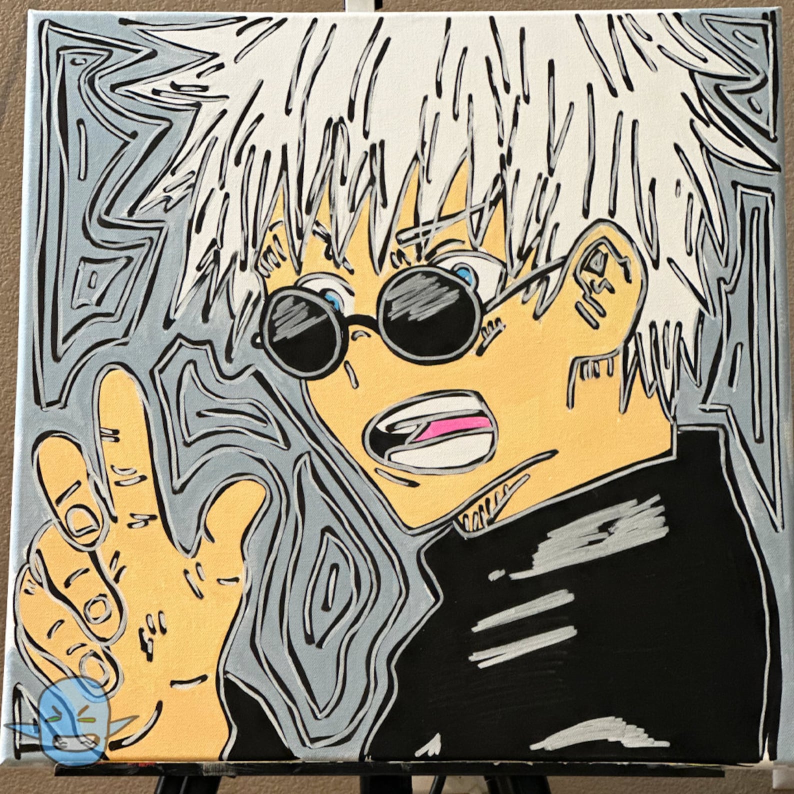 1/1 Handpainted Gojo Satoru Painting 20x20in - Etsy