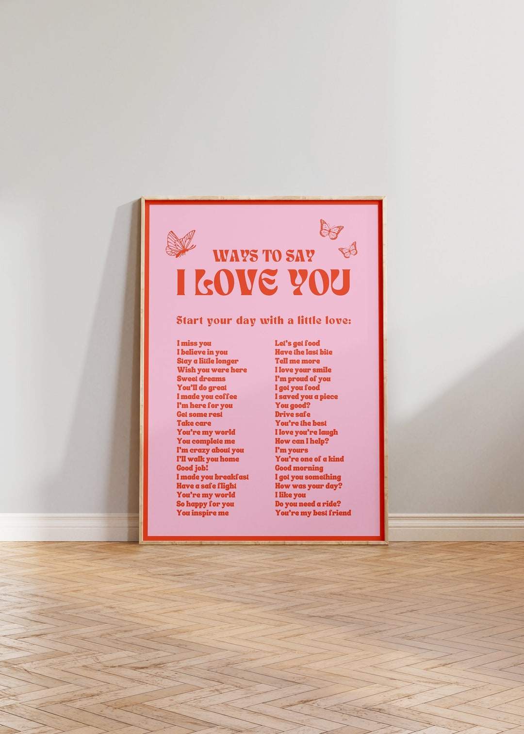 Ways to Say I Love You, Trendy Posters, Positivity, Pink Wall Art ...