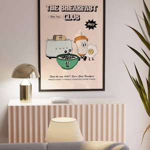 The Breakfast Club Retro Characters Wall Print, Fun Kitchen Wall Art ...