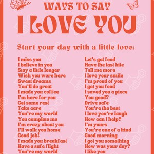 Ways to Say I Love You, Trendy Posters, Positivity, Pink Wall Art ...