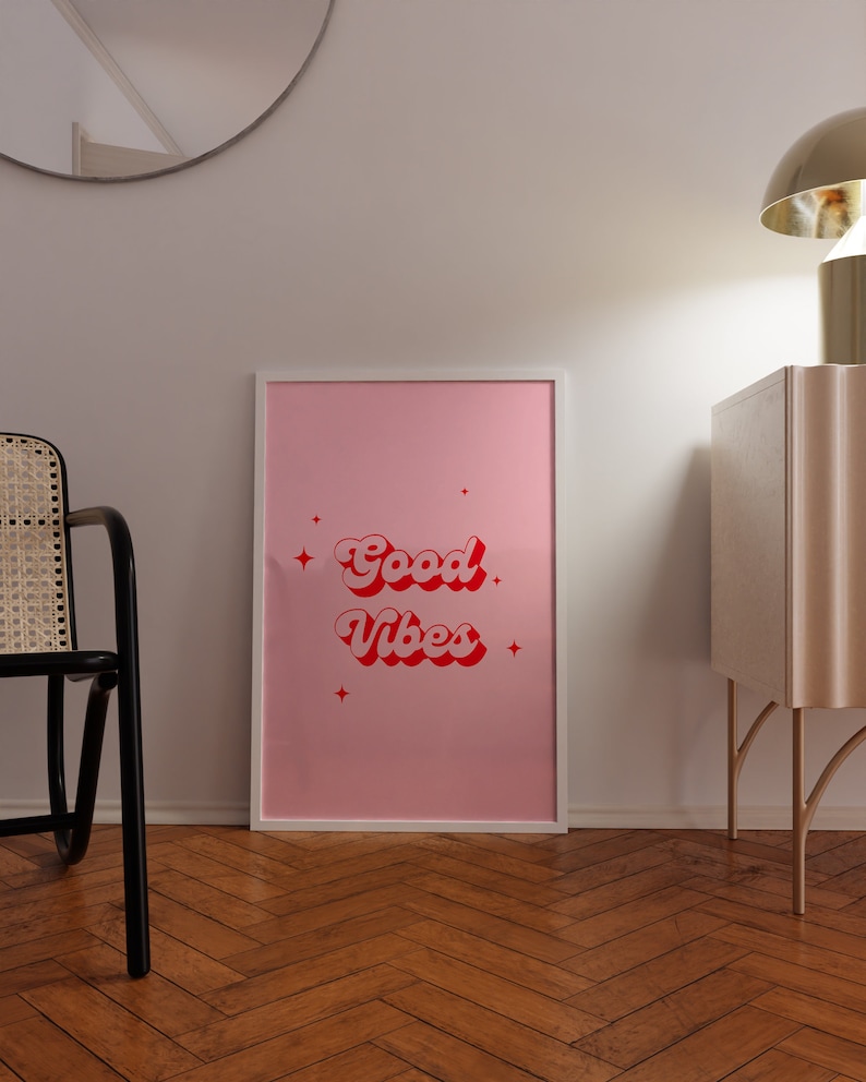 Good Vibes Printable Poster 70s Vibes Poster Mid Century - Etsy
