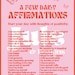 Daily Affirmations Pink Wall Print, Preppy Room Decor, Dorm Decor ...