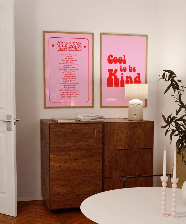 Self Love Club Digital Download, Preppy Room Decor, Pink Daily ...
