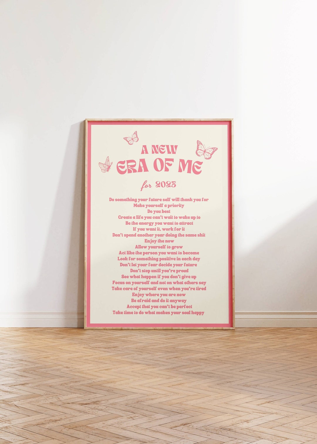 A New Era of Me Print, New Year Eve Resolutions, Preppy Room Decor ...