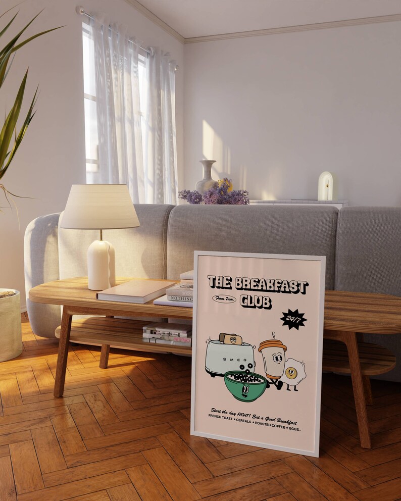 The Breakfast Club Retro Characters Wall Print Fun Kitchen - Etsy