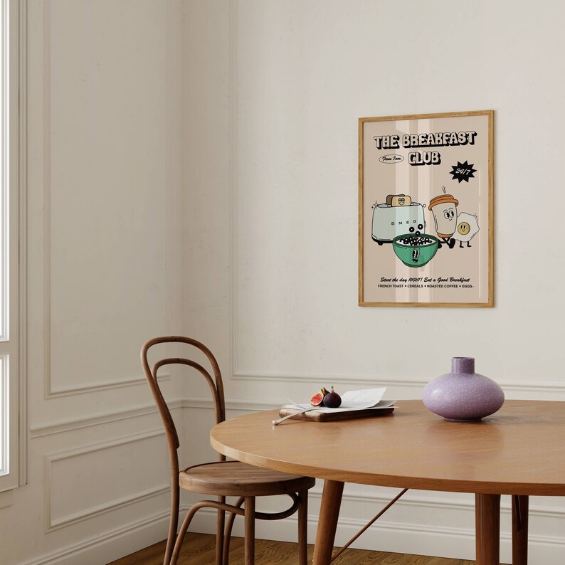 The Breakfast Club Retro Characters Wall Print Fun Kitchen - Etsy
