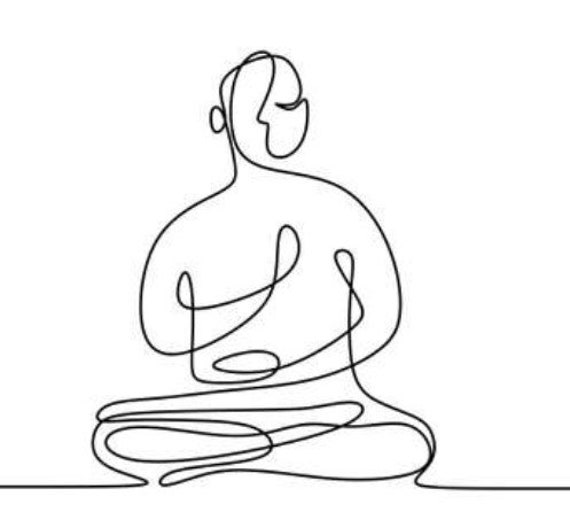 Continuous One Line Drawing Man in Yoga Pose. Young Male - Etsy