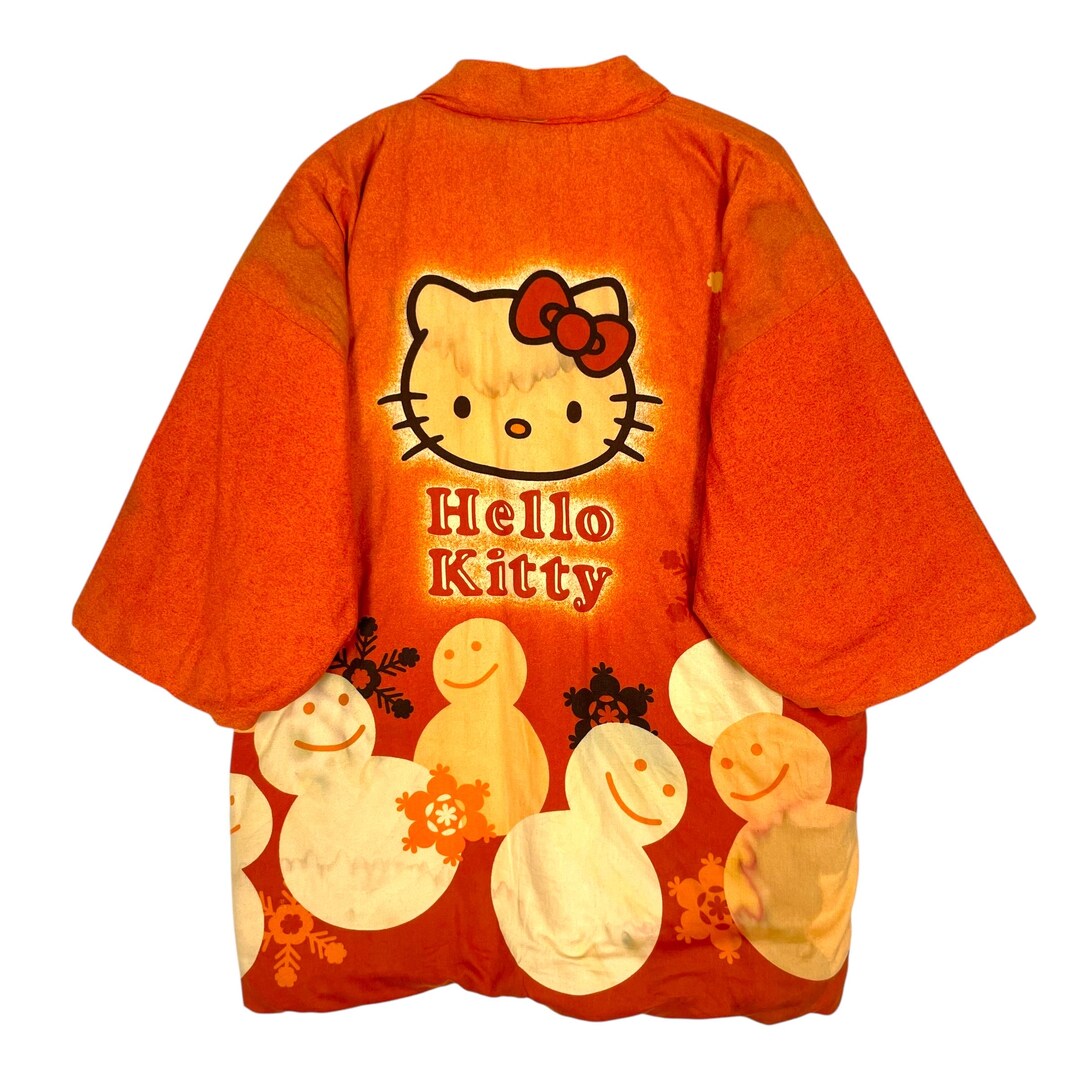 Vintage Hello Kitty Kimono Cartoon Japanese Brand Full Print Big Logo ...