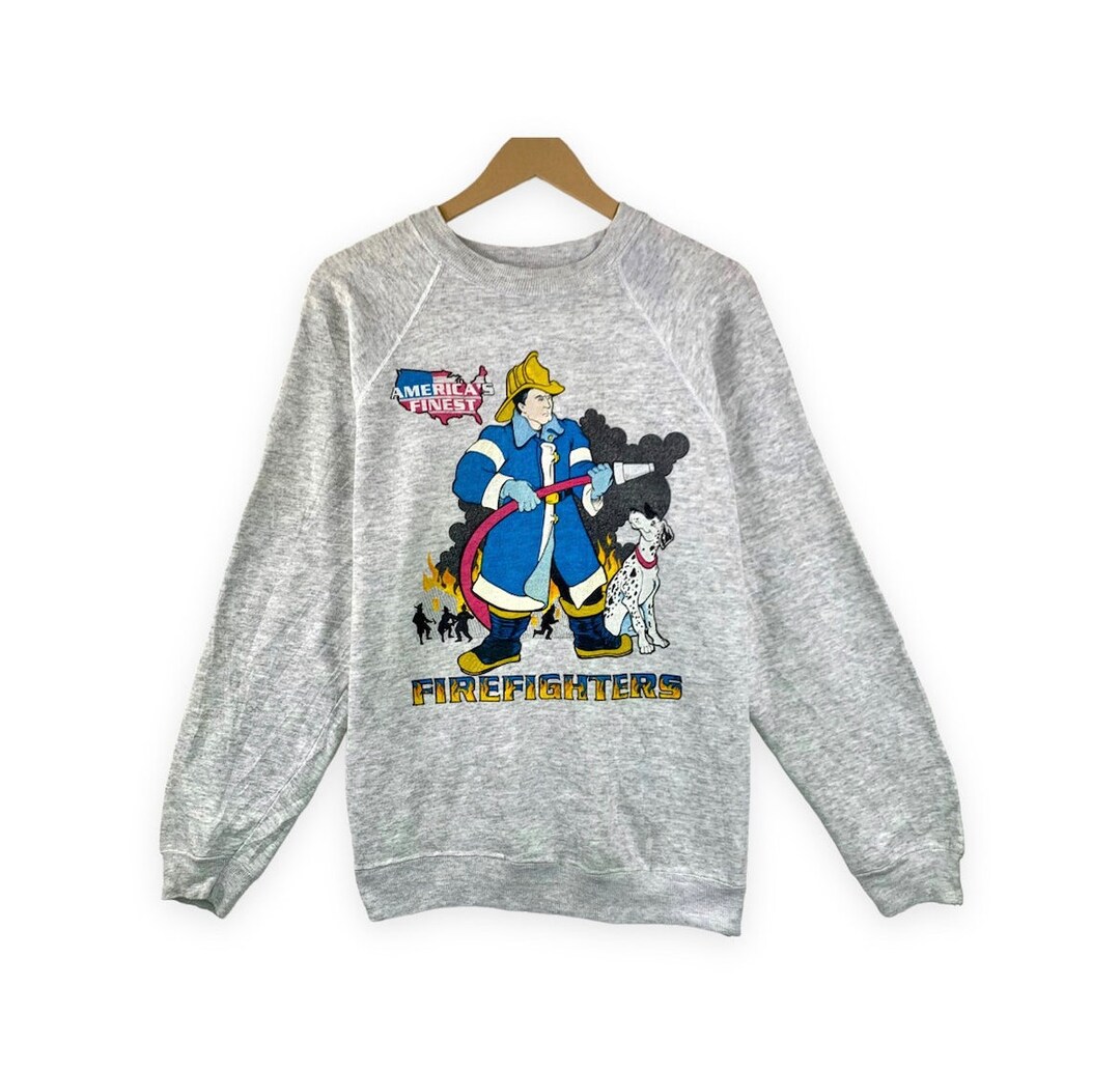 Vintage Hanes 80s America Finest Firefigthers Sweatshirt Crewneck ...