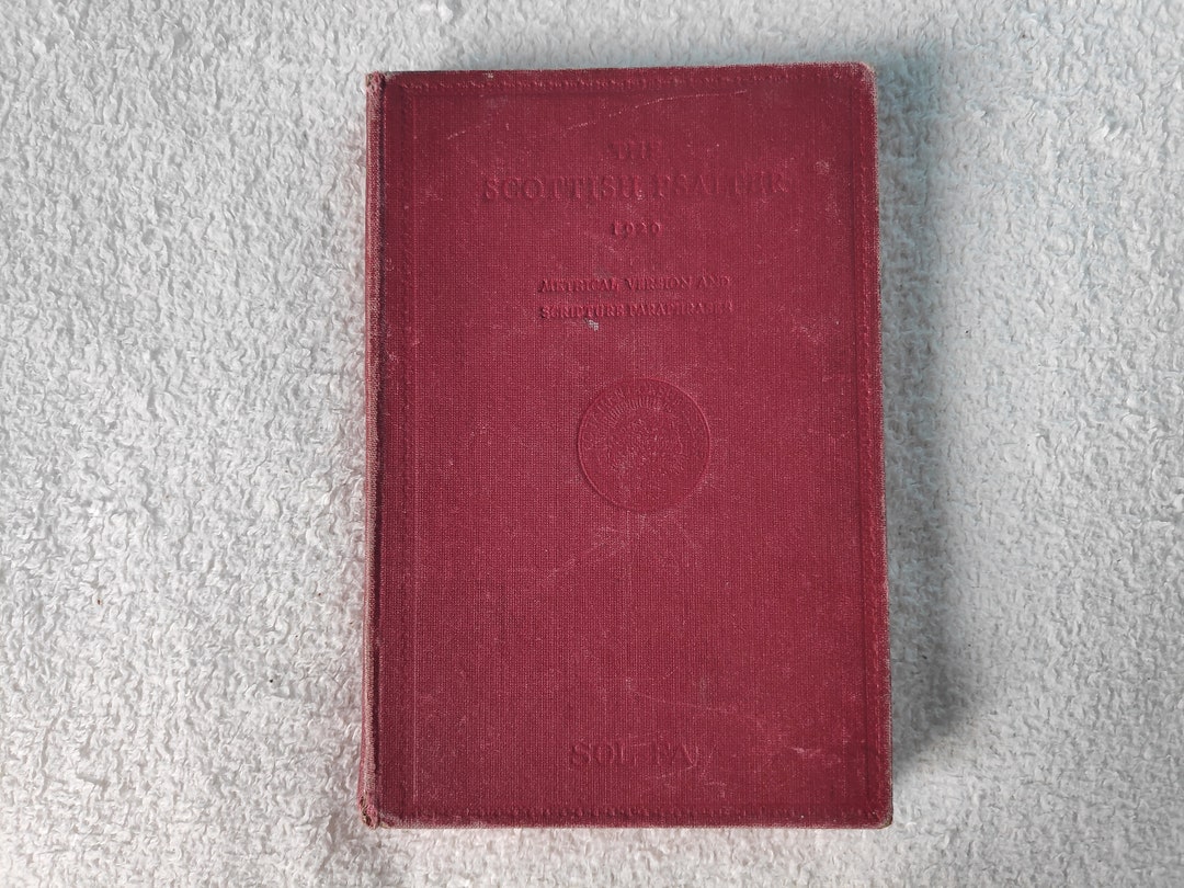 Antique Religious Book of the 1920s "the Scottish Psalter 1929 ...